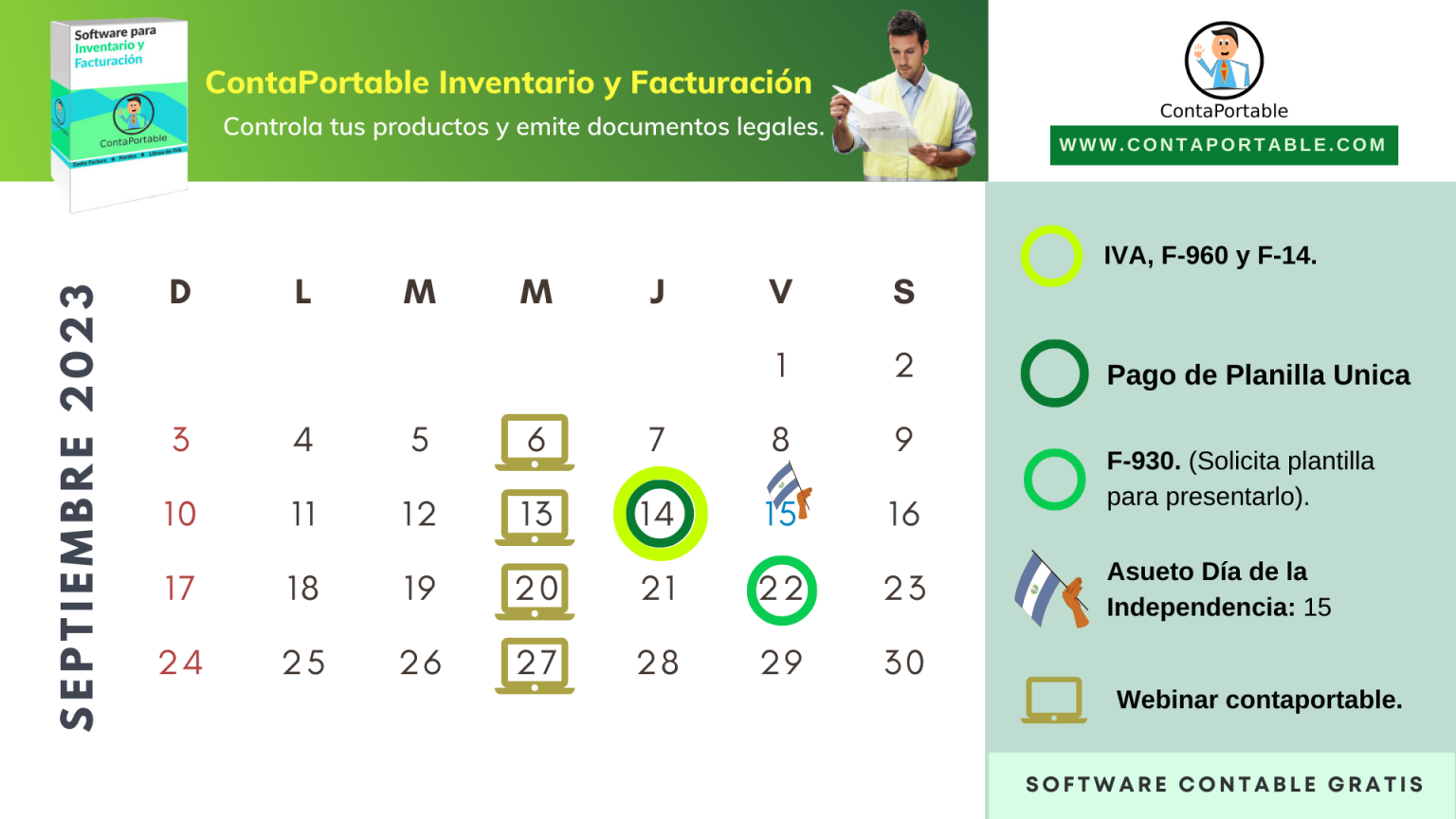 Calendario 2023 De Planillas Previsionales Isss Afp Ipsfa Y Otros