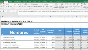 Plantilla para el cálculo de Aguinaldo (El Salvador) – Contaportable