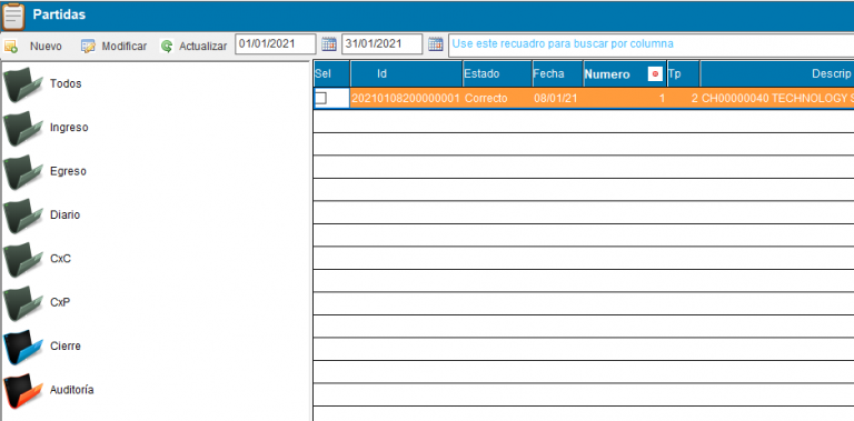 VIP Módulo Contable Partidas de Contabilidad – Contaportable
