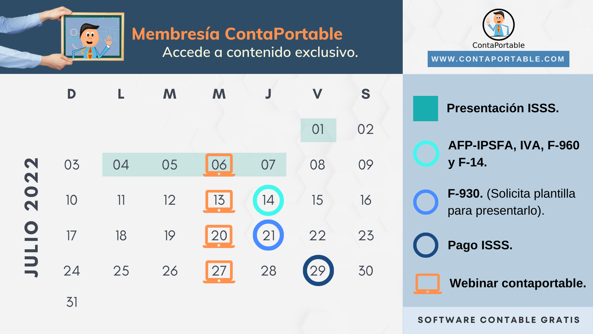 Calendario 2022 De Planillas Previsionales Isss Afp Ipsfa Y Otros