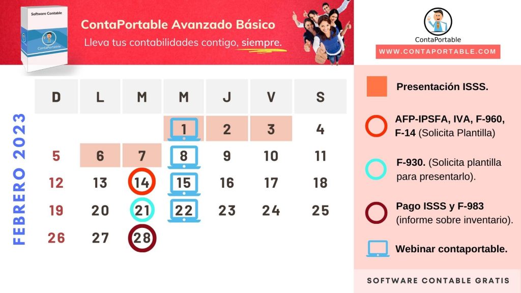 Calendario 2023 De Planillas Previsionales Isss Afp Ipsfa Y Otros