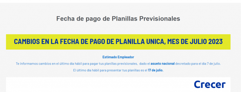 Calendario 2023 De Planillas Previsionales Isss Afp Ipsfa Y Otros